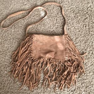 Zara | Bags | Zara Suede Leather Fringe Purse | Poshmark
